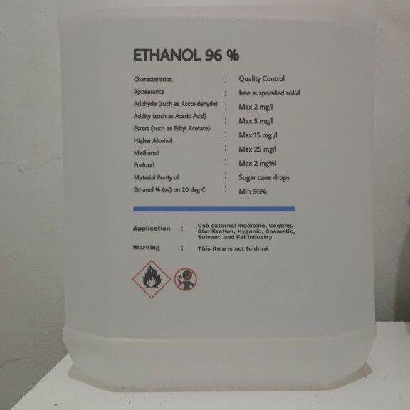 Alkohol 96% Teknis - Ethanol - Antiseptik 5 liter | Lazada Indonesia