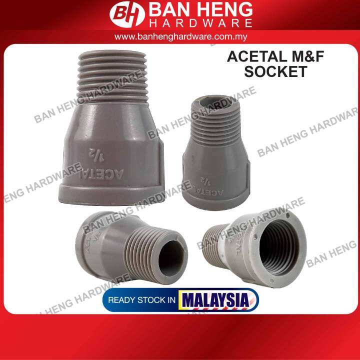 PVC Acetal Fitting PVC Acetal Connectors M&F Socket | Lazada