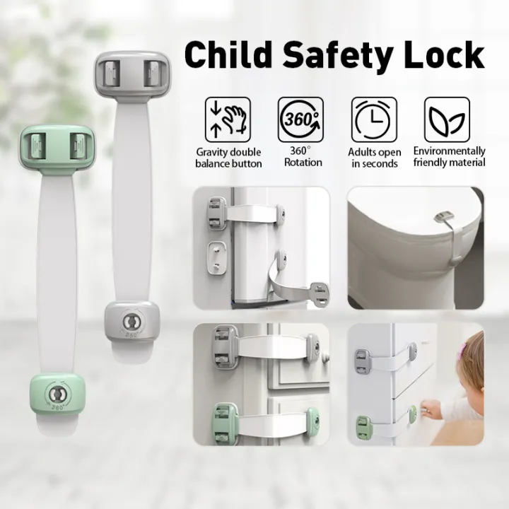 Fridge Guard Refrigerator Door Adjustable Latch Baby Safety Child Lock ...