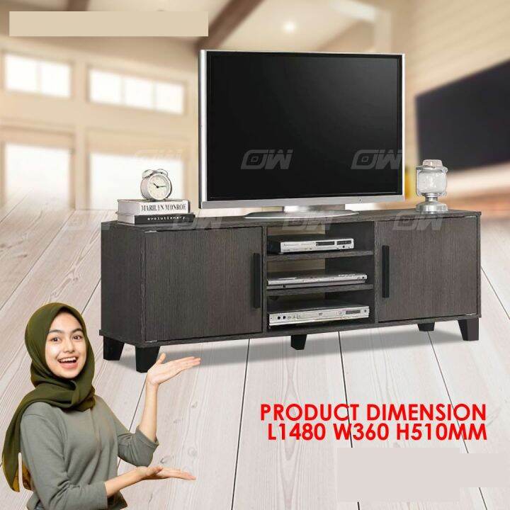 5 Feet TV Cabinet Wood / Hall Cabinet / Lounge Cabinet / Display Cabinet / LCD Cabinet / TV Rack ...