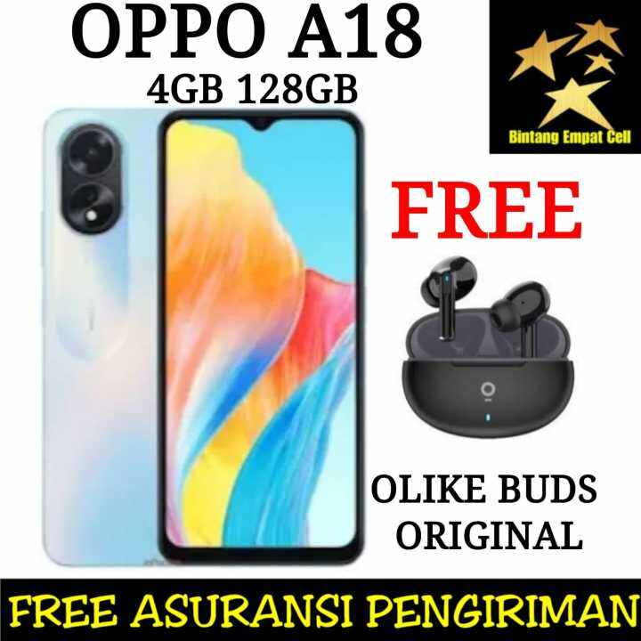 OPPO A18 4/128 GARANSI RESMI [HELIO G85 6.56 INCH 8MP CAMERA 5000MAH ...