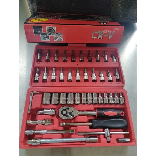 46pcs Ratchet Socket Wrench Tools Set 1 4 Drive Lazada Ph