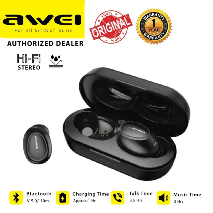 Awei Original T16 True Wireless Sports Earbuds with Charging Case ...