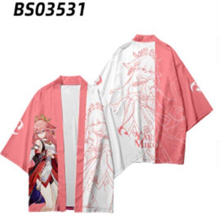 2 Keqing Qiqi Kamisato Morax Amber Cosplay Costume Cloak Cloak Haori ...