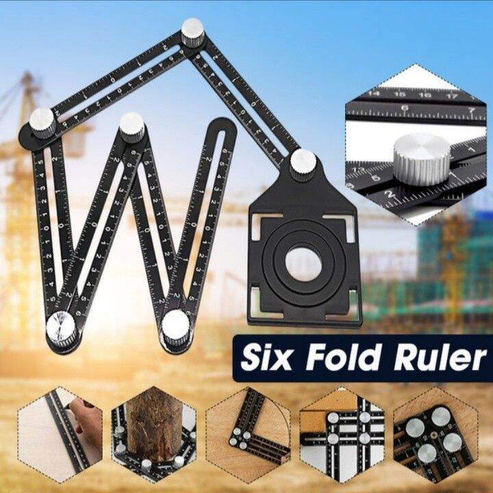 Penggaris Geser Pengukur Potong Keramik 6 SIX FOLD RULER | Lazada Indonesia