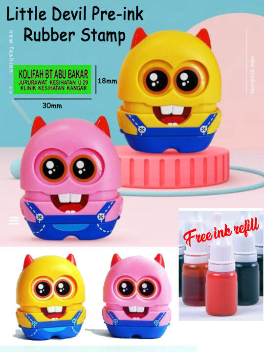 Little Devil Pre Ink Rubber Stamp | Lazada