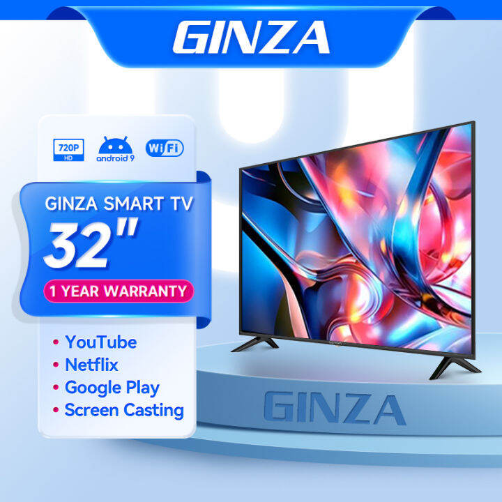 GINZA Smart TV 32 Inches TV Flat Screen Smart TV Android TV LED TV Smart Televisions | Lazada PH
