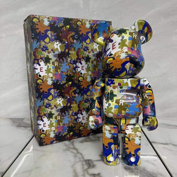 Bearbrick 400 28CM Violence Bear ji mu xiong KAWS Jingle NCN Big Square Net Red - Doll ...