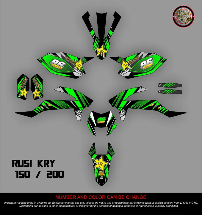 Decals, Sticker, Motorcycle, Decals Sticker for RUSI KRY 150/200 ...