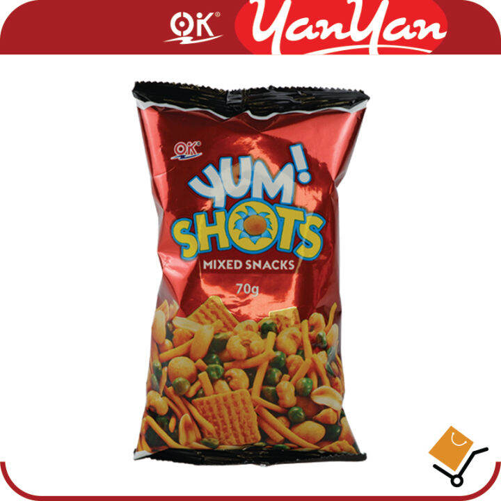 OK Yan Yan YUM! SHOTS MIXED SNACKS 70g | Lazada PH
