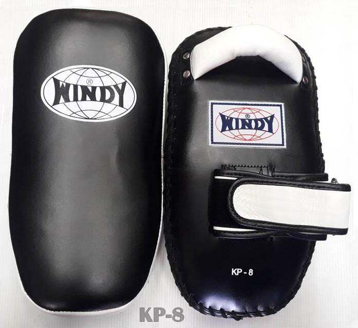 Windy Curved Kick Pads KP-8 Black White trim for Training MMA K1 เป้า ...