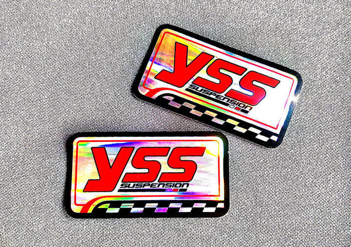 Sticker (เล็ก) YSS โลโก้ สะท้อนแสง สติ๊กเกอร์ (ขนาด ก้วาง 3.5 X 6.5 cm ...