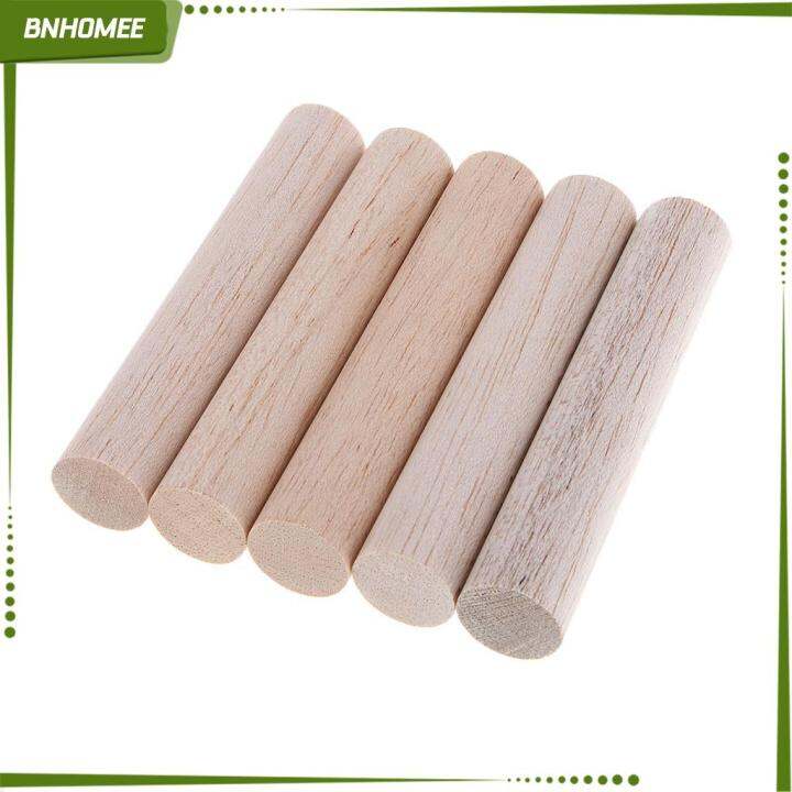 BNHOMEE 20mm Round Balsa Wood Sticks Unfinished Woodcraft Stick Dowel ...