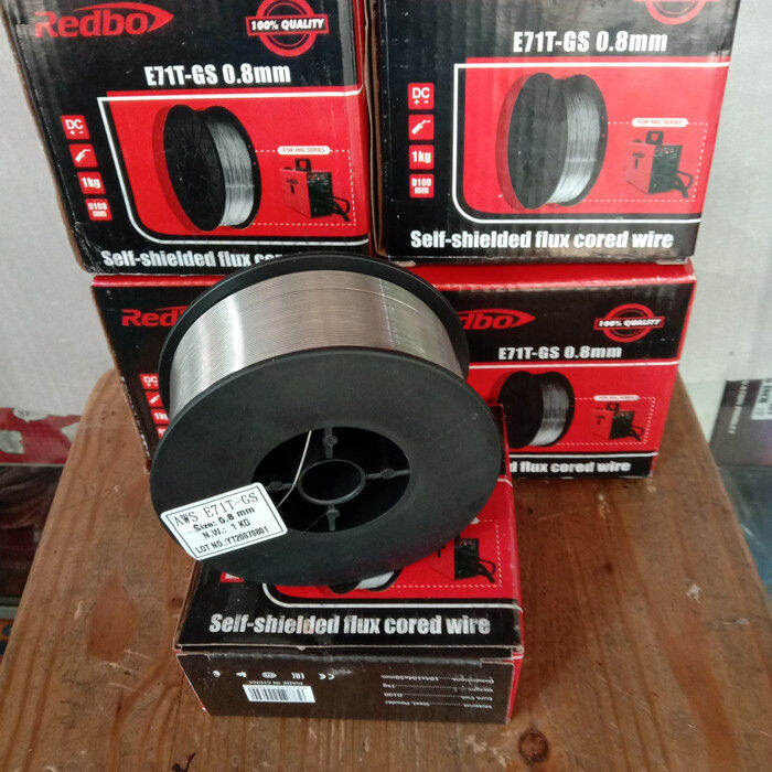Redbo 1 Kg Kawat Las CO2 MIG 1.0mm Flux Cored E71T-GS | Lazada Indonesia
