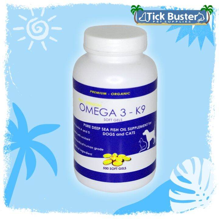 TBS-Pro-Strength Omega 3-K9 Fish Oil 500 Soft Gels With Vitamin A and D ...