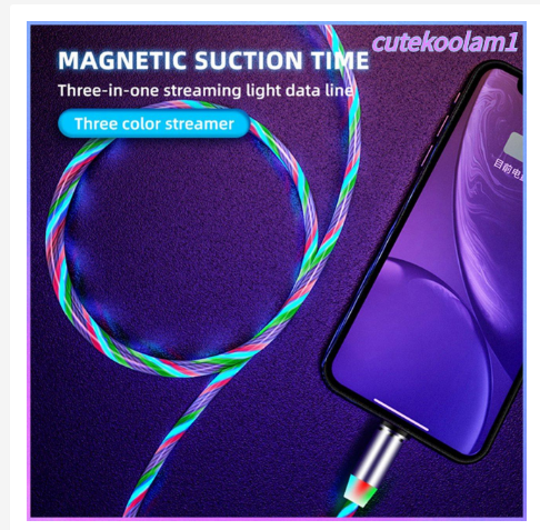 Style Fashion LED Colorful Streamer Magnetic Charger 3 in 1 charge ...