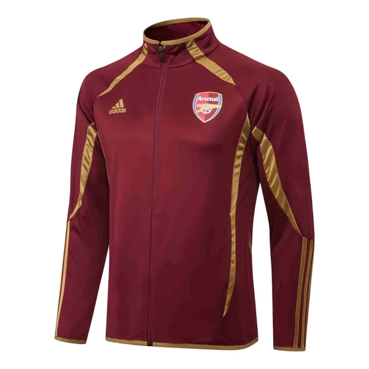 เสื้อแจ็กเก็ต เสื้อวอร์ม ลายทีมชาติฟุตบอล Arsenal Maroon 21-22 ชุดเยือน ...