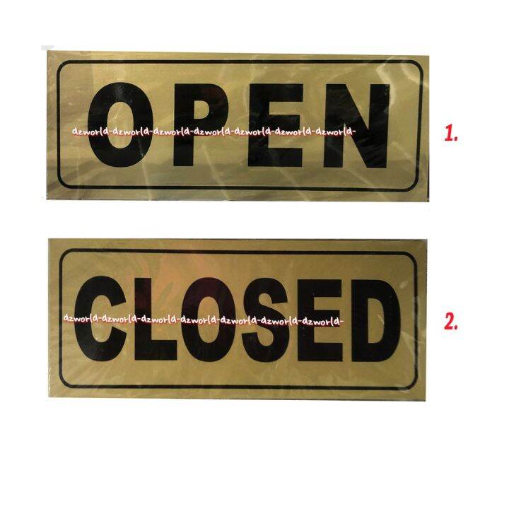 Sign Board Sticker Open & Closed Sign Stiker Tanda Buka Dan Tutup Toko ...
