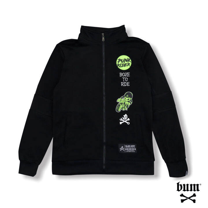 BUM Black Army Punk Rider Korean Style Turtleneck Zip up High Quality ...