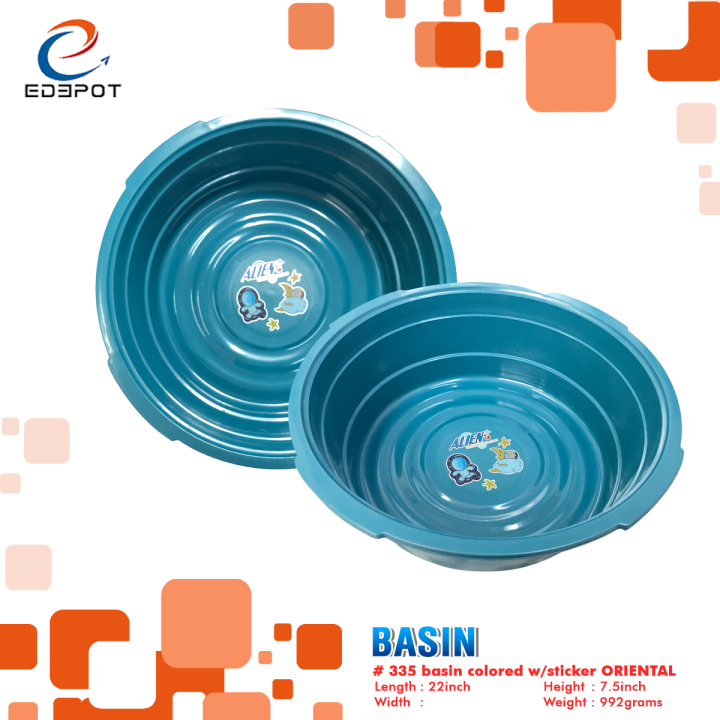 Edepot Plastic Wash Basin / Palanggana with sticker Oriental 335 with ...
