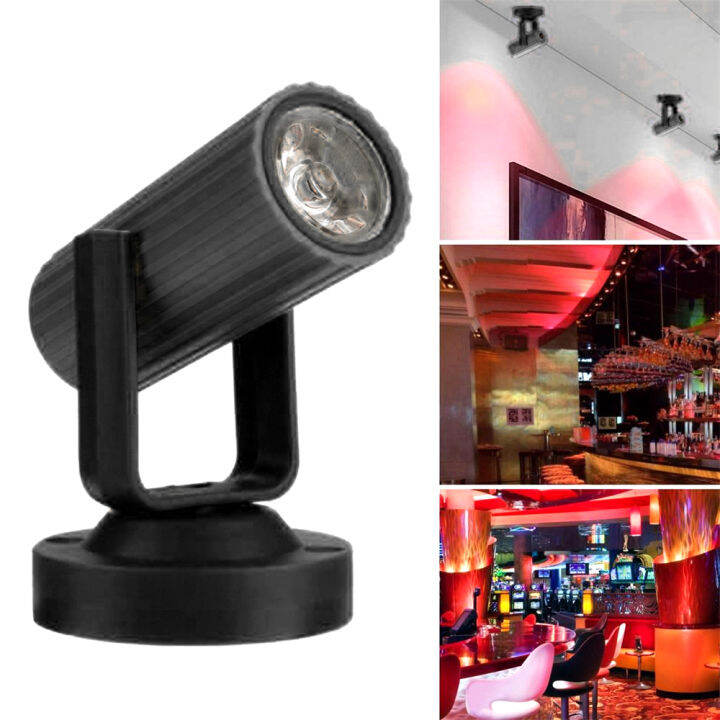 CUGUU RGB 1W LED Stage Spotlight Portable Light 360 Degree Party Dance ...