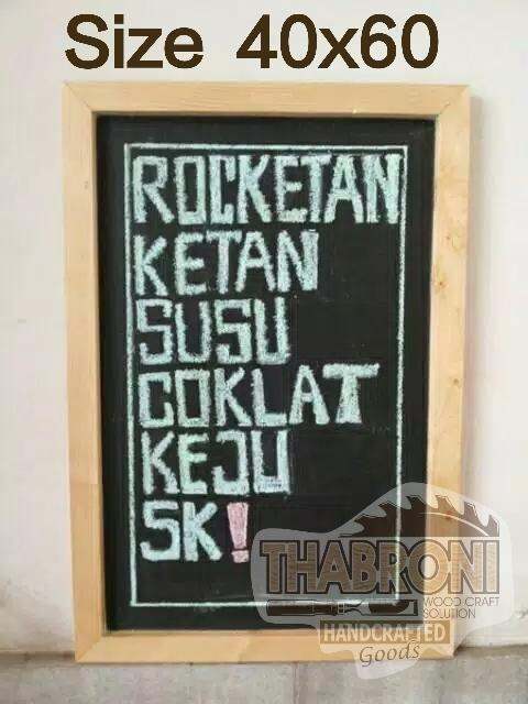 PAPAN TULIS KAPUR 40x60 PAPAN BOARD RUSTIC PAPAN MENU DEKORASI CAFE ...