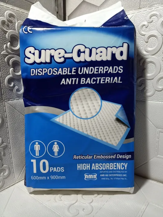1pack Sure-Guard Disposable Underpads (10pads Per Pack) | Lazada PH