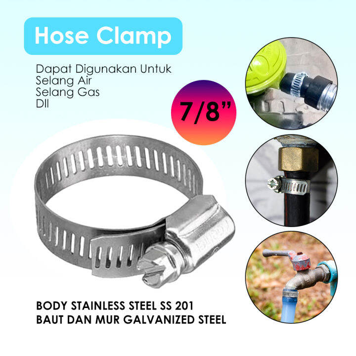 Klem Selang Kompor Gas/Air 7/8" inch ( 12-23 mm ) - Klem Selang ...