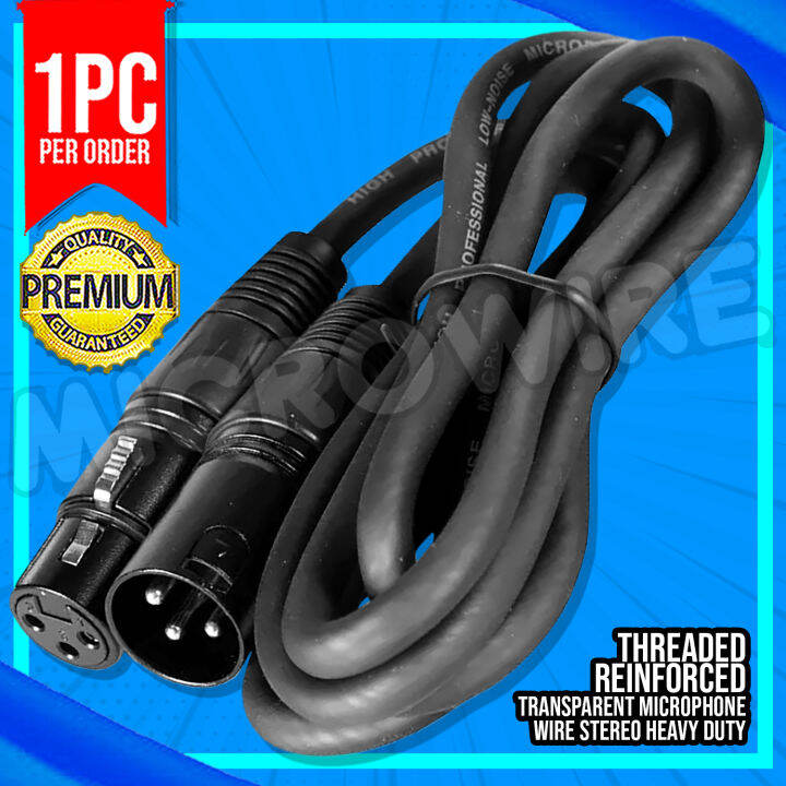 Premium 3-Pin Male XLR to Female XLR Microphone Cable Plug for Audio Mixer Amplifiers XLR Cord 1 ...