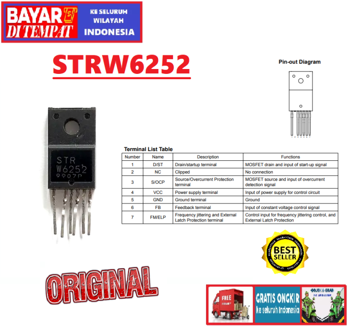 STRW6252 STRW 6252 STR-W6252 Regulator Pwm Transistor | Lazada Indonesia