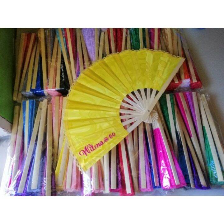 Personalized hand fan pamaypay with free embroidery gift ideas ...