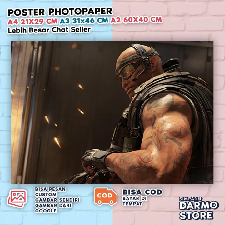 Poster Call of Duty Game Mobile PC Playstation Prince Soap Ghost Aestetik Bisa Custom Gambar ...