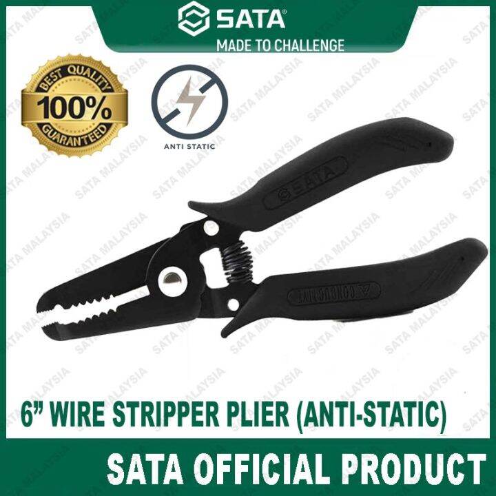 SATA Wire Stripper Pliers 6" Anti Static Plier Electrician Plier Wire ...