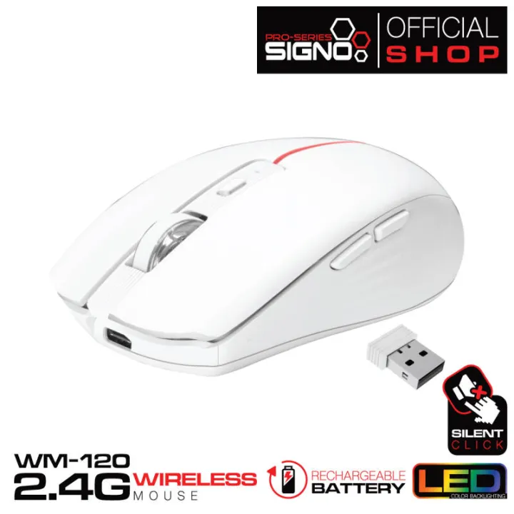 SIGNO Wireless Optical Mouse รุ่น WM-120 (เมาส์ ไร้สาย) | Lazada.co.th