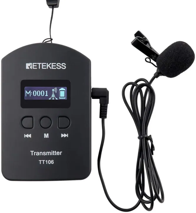 Retekess ระบบคู่มือนำเที่ยว TT106ระบบแปลโบสถ์2.4GHz สำหรับการฝึกอบรมโรงงานการสอนการประชุม ...