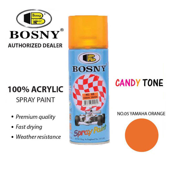 Bosny Candy Tone Spray Paint No.05 Yamaha Orange Spraypaint Pylox No ...