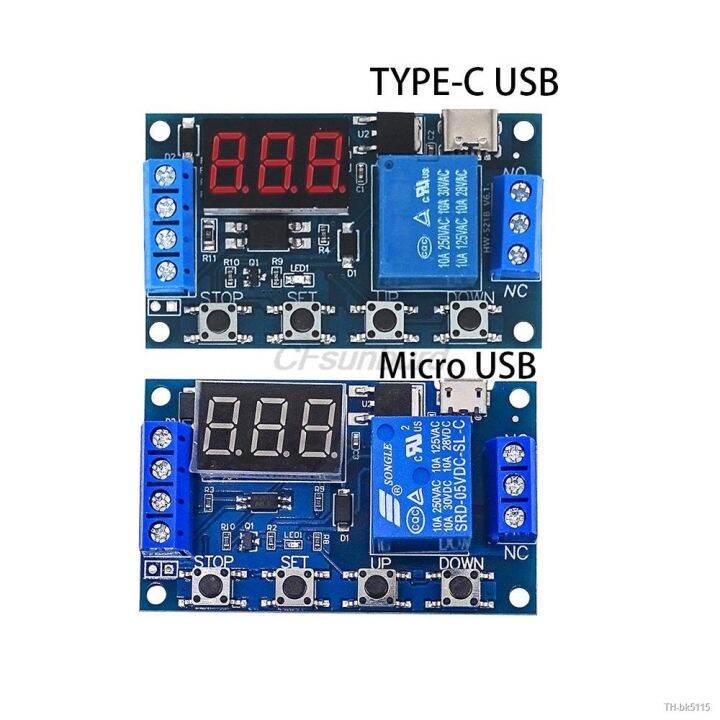 DC 6-30V Support Micro USB 5V LED Display Automation Cycle Delay Timer Control Off Switch Delay ...