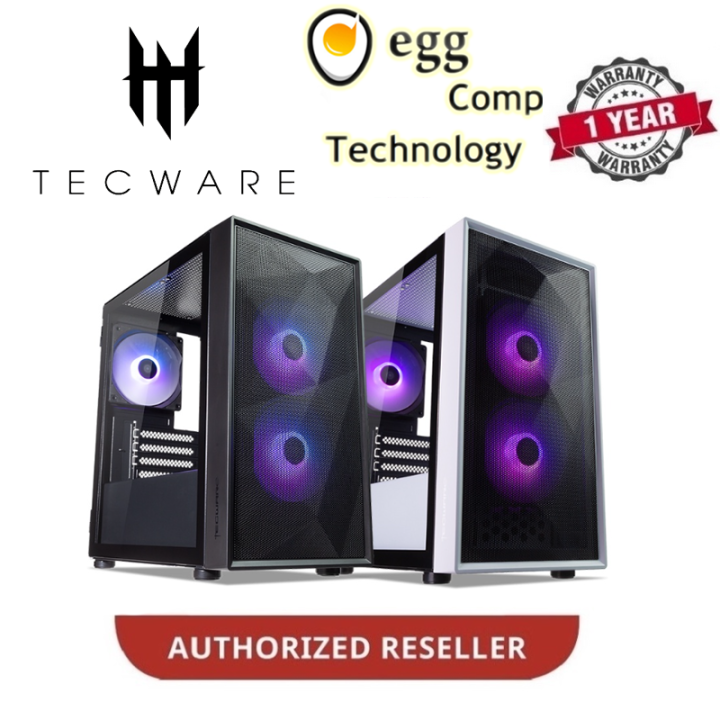 TECWARE FORGE M2 TG X3 FANS ARGB MATX GAMING DESKTOP CASE ( BLACK ...