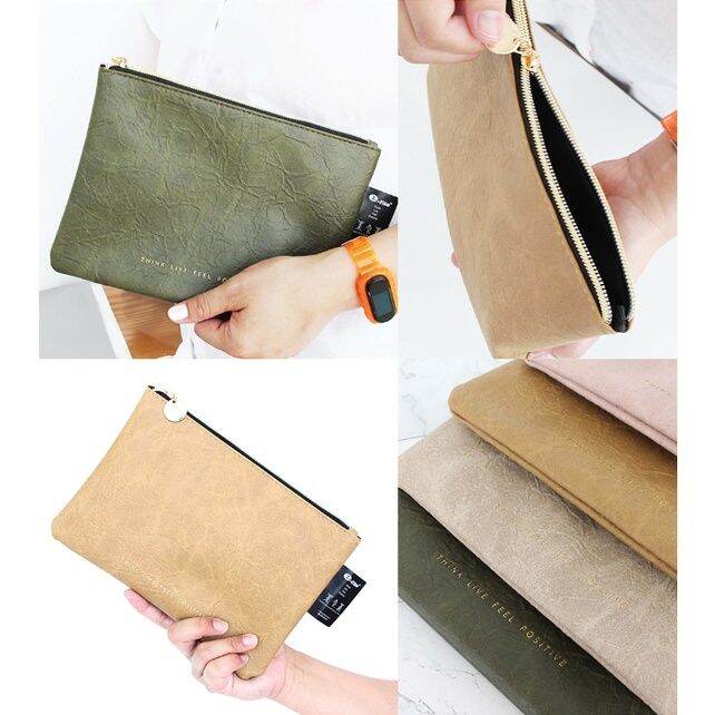 กระเป๋า กระเป๋าดินสอ กระเป๋าหนังPU รหัส CPK83 e-file (อี-ไฟล์) | Lazada.co.th