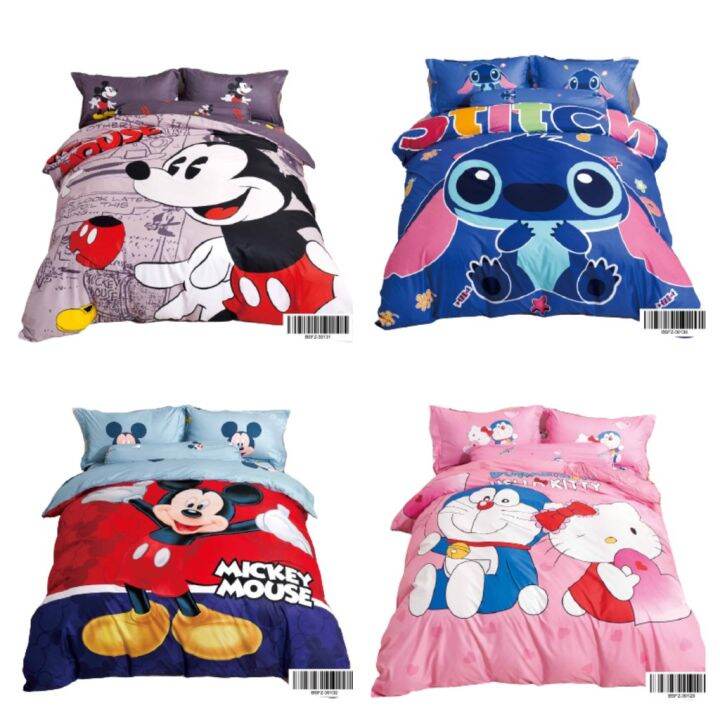 Cartoon Bedsheet Queen King Size 5in1 Fitted With Comforter Cadar ...