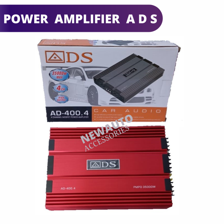 power amplifier 4 chanel ADS power mobil ADS AD-400.4 | Lazada Indonesia