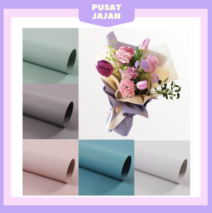 Flower Wrapping Paper polos Kertas bunga 50cm flower wrapping KB6089 | Lazada Indonesia