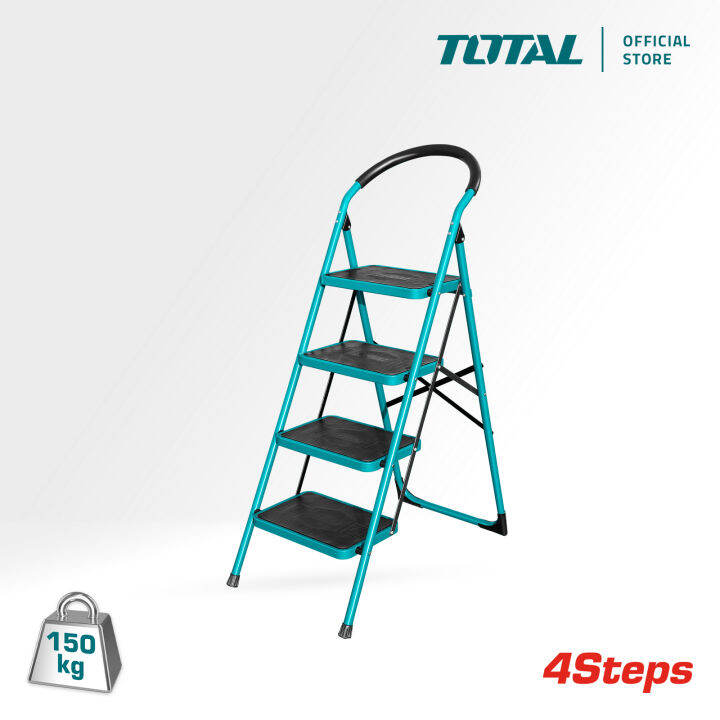 TOTAL Steel Ladder (4 Steps), Step Size: 380mm x 260mm, Max. Load ...
