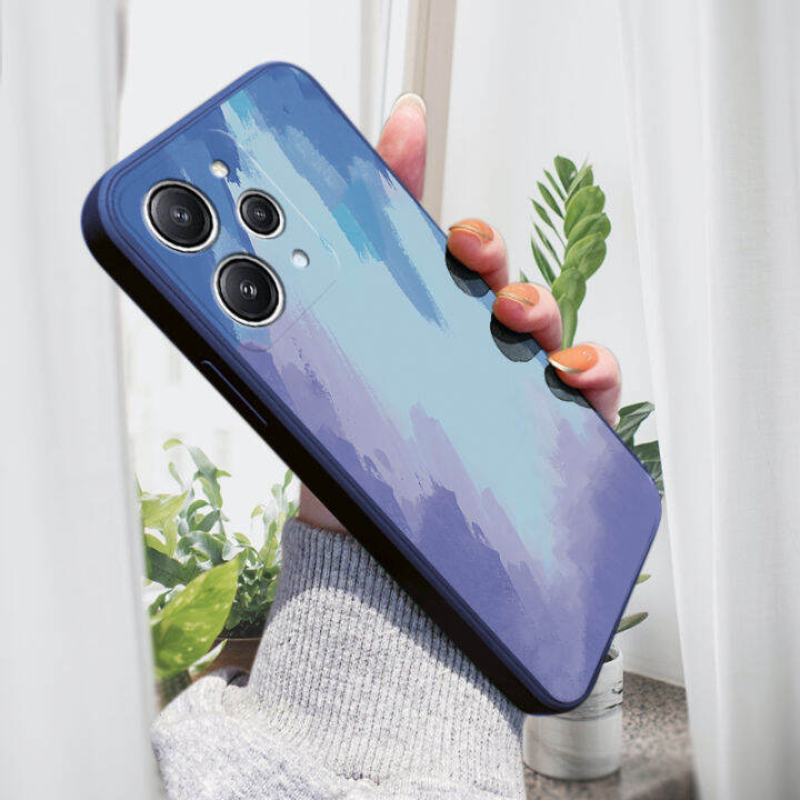 PMP Casing Case For Xiaomi Redmi 12 Watercolor Gradient Liquid Soft ...