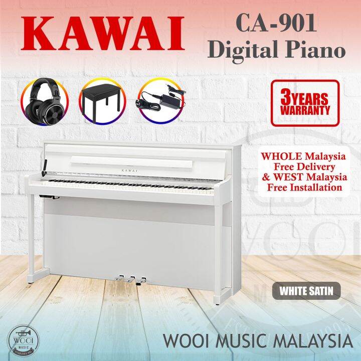 Kawai CA901 Concert Artist Series Digital Piano 88 Keys - White Satin ...
