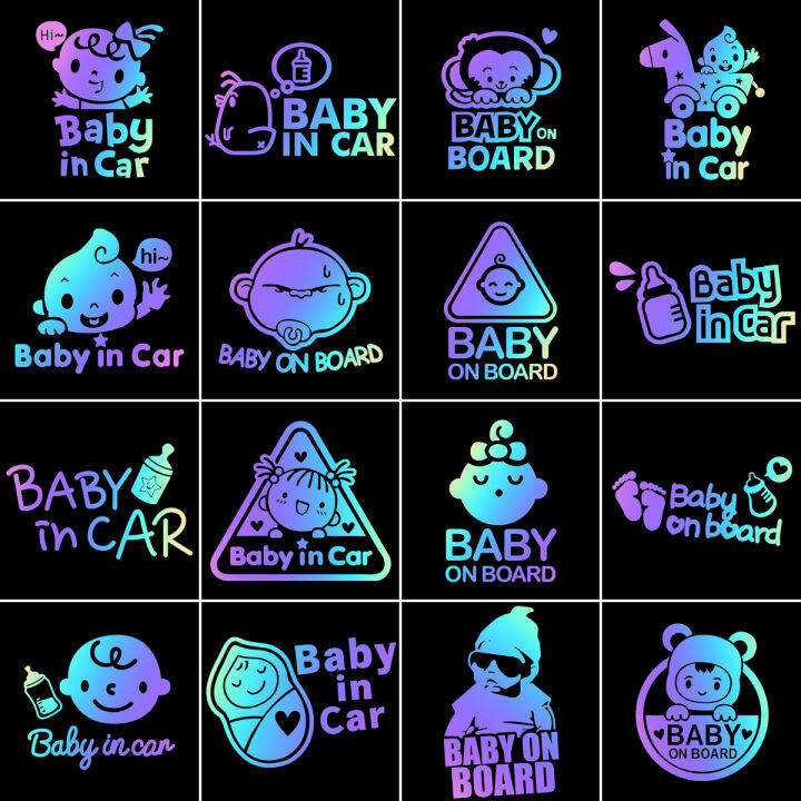 Car Stickers BABY IN CAR Sticker Baby on Board Sticker Door Window ...