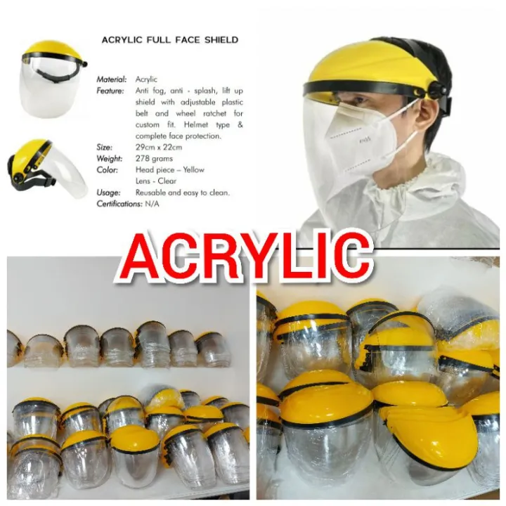 ACRYLIC FULL FACE SHIELD | Lazada PH