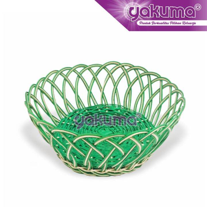 KERANJANG ROTAN PARCEL WARNA BULAT - MEDIUM | Lazada Indonesia