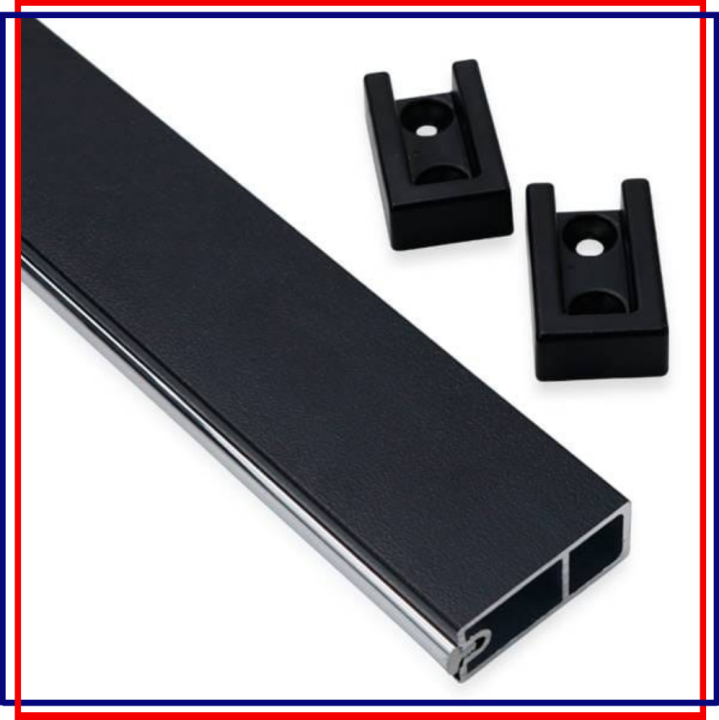 Rectangular Aluminum Black Wardrobe Cloth Hanger Tube Rods | Lazada