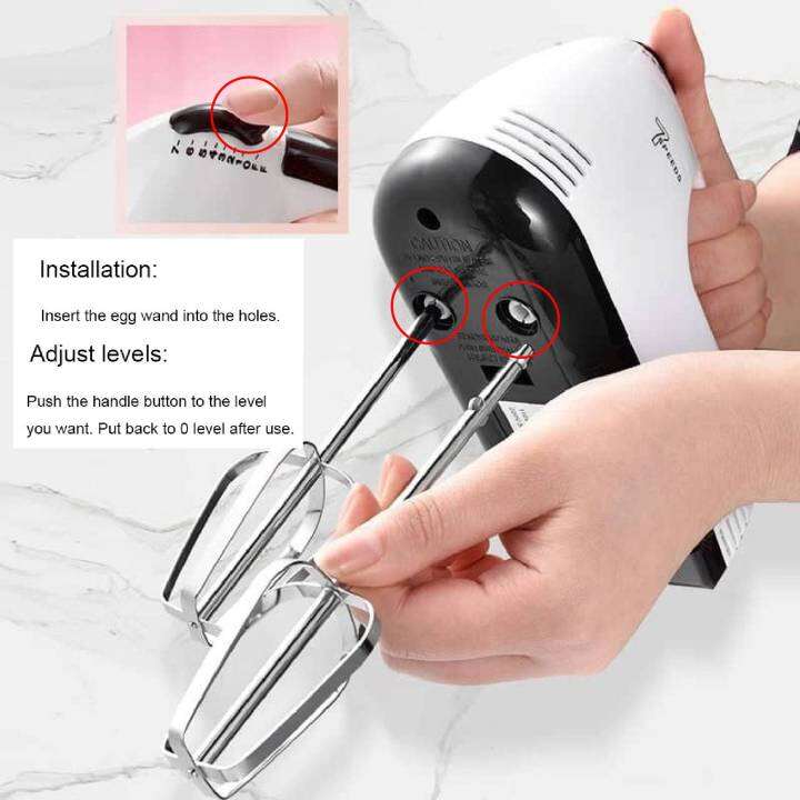 Super Hand Mixer Pengaduk 7 Kecepatan Otomatis Free 4 Buah Alat